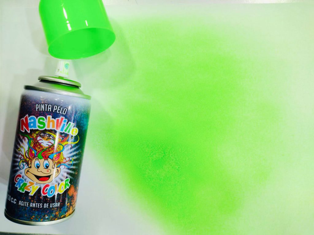 Pinta Pelo en Aerosol Verde - Cotillón Tienda Petete